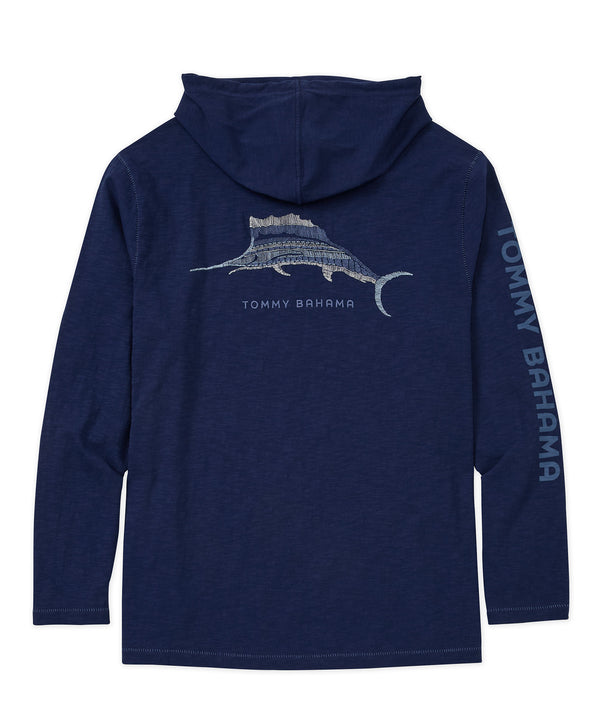 Big & Tall Tommy Bahama Marlin Azul Lux Hoodie - Westport Big & Tall
