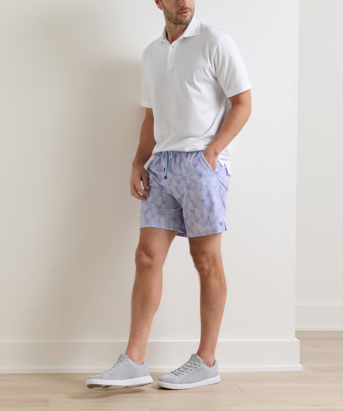 Peter Millar Big & Tall Sunset Palms Print Swim Trunk | Westport Big & Tall