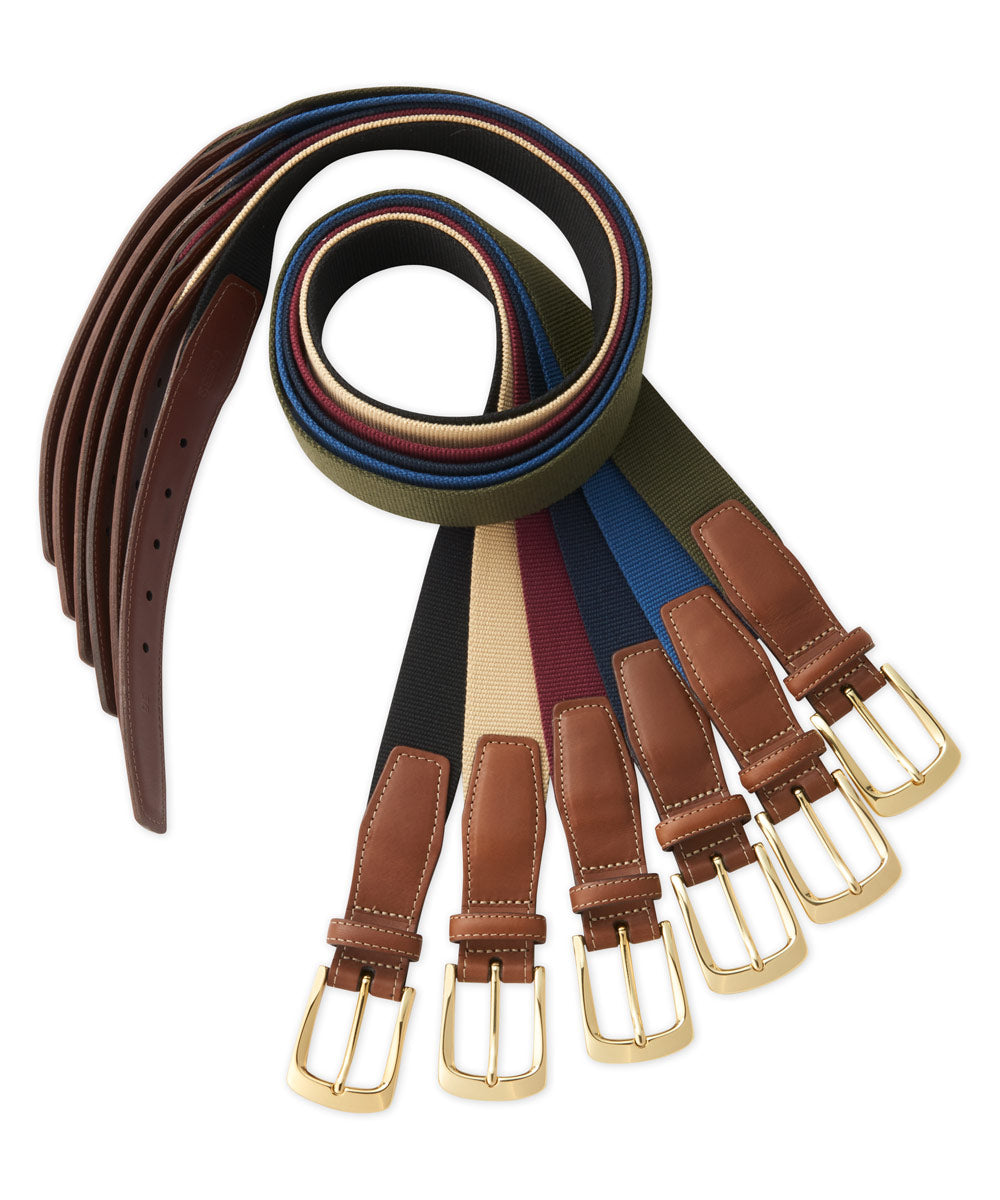 European Ribbed Surcingle Woven Belt - Westport Big & Tall