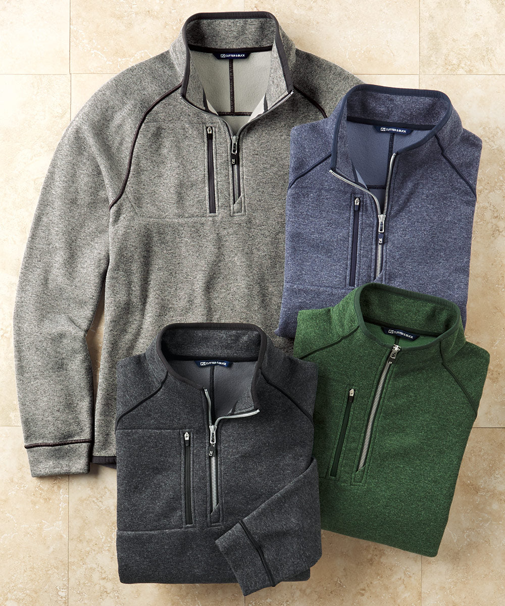 Cutter & Buck Men's Big & Tall Mainsail Half Zip Sweater | Westport Big ...