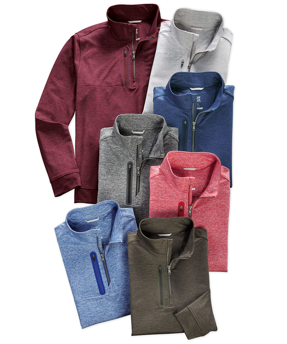 Cutter & Buck Men's Big & Tall Drytec Stealth Half-Zip | Westport Big ...