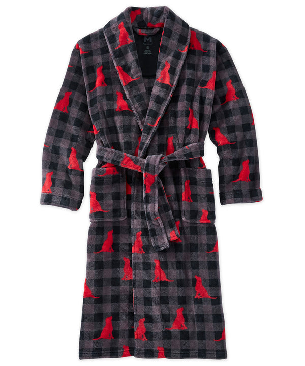 Majestic Labrador Plaid Shawl Robe - Westport Big & Tall