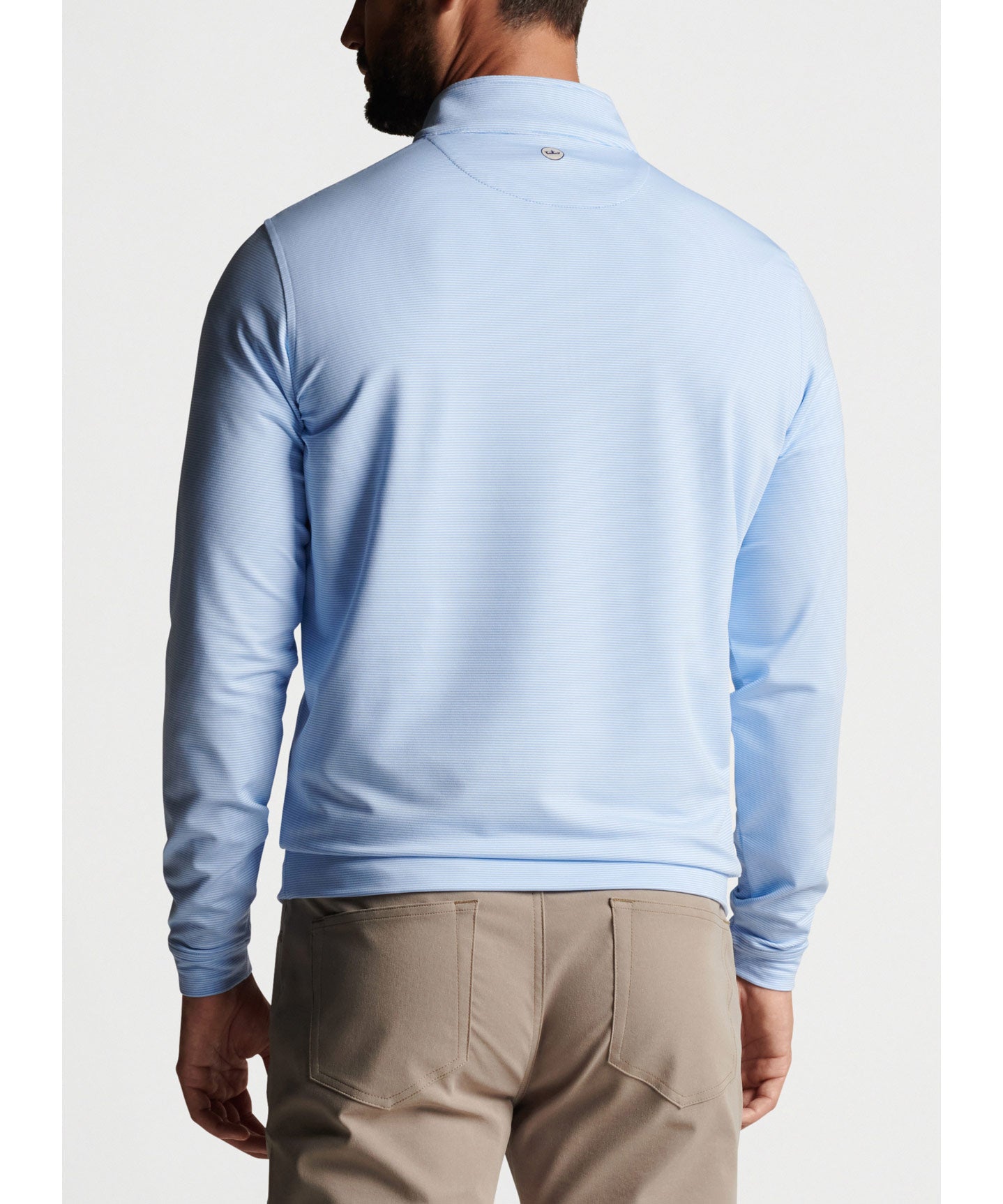 Peter Millar Sugar Stripe Perth Quarter-Zip Pullover - Westport Big & Tall